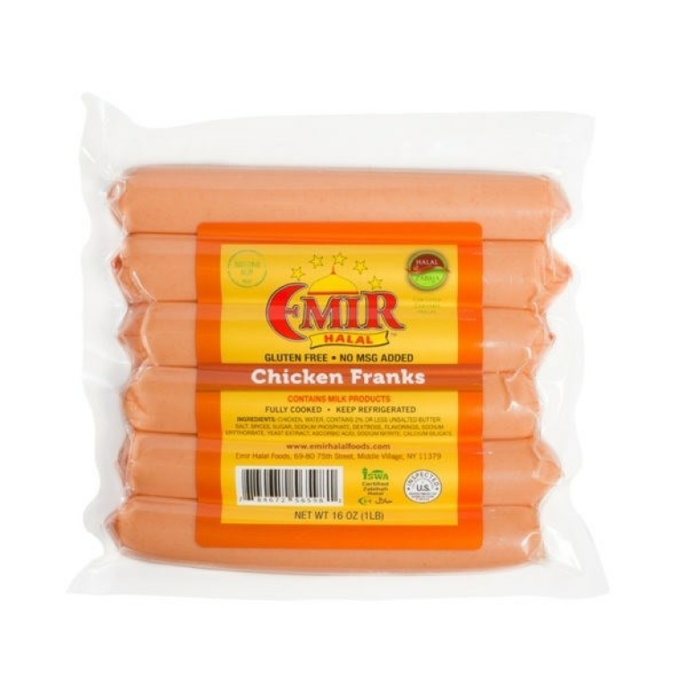 Emir Halal Foods Chicken Franks 1lbx12 – Distributor In New Jersey ...