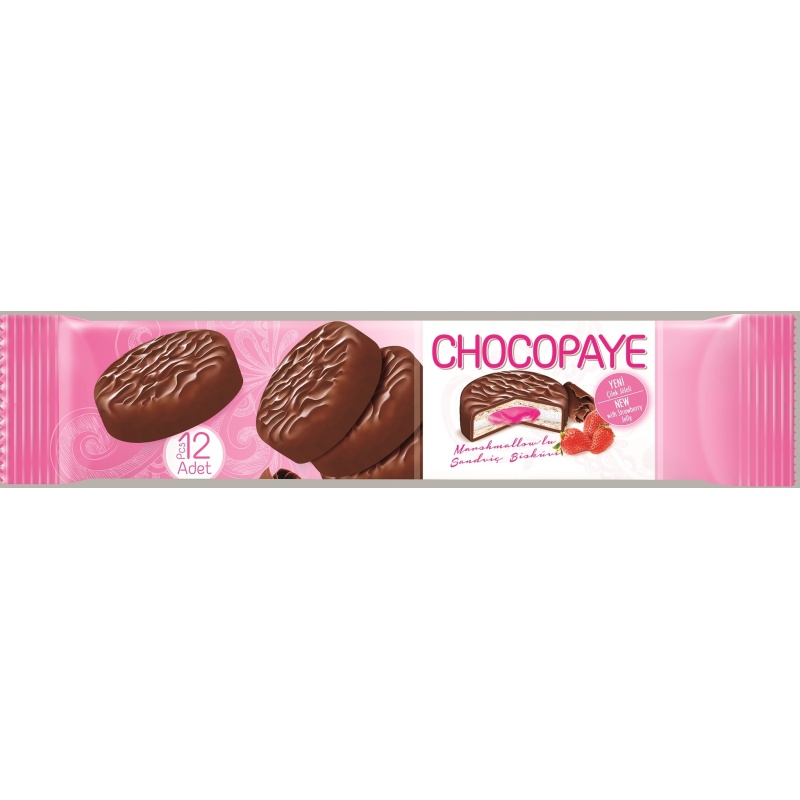 CHOCOPAYE BISCUITS STRAWBERRY 216GRX12 - Turkana Food