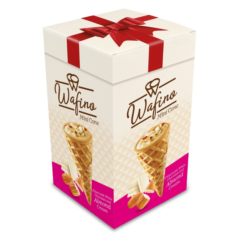 ANL Wafino Mini Cone Milk Choc. With Almond Cream 10 Gr X 18 Pc X 12 ...